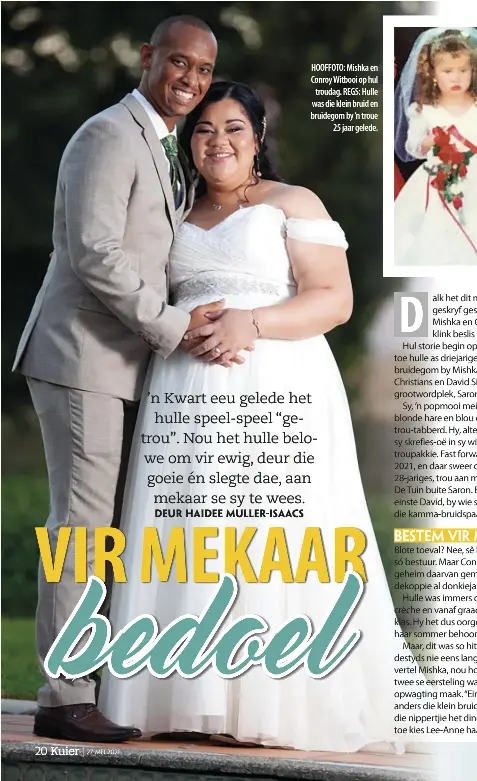 Liefde blom: Klein bruid en bruidegom trou regtig - PressReader