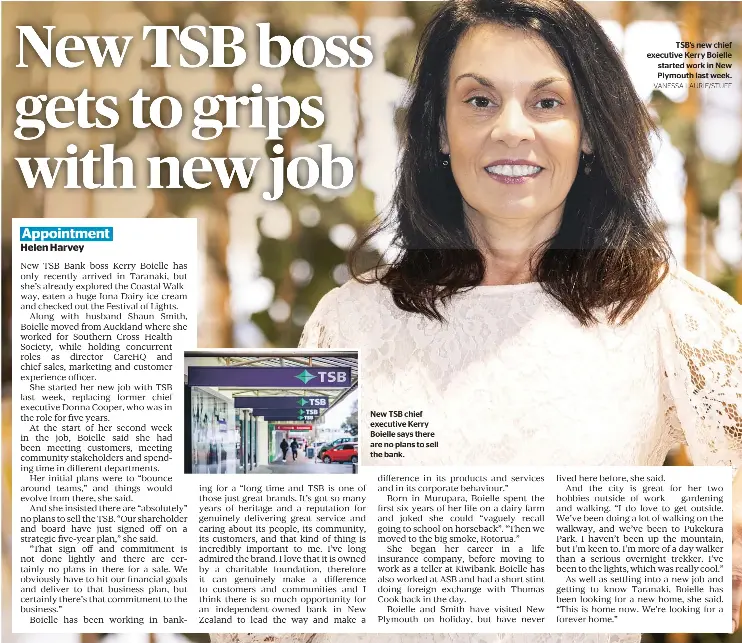New TSB boss gets to grips with new job - PressReader