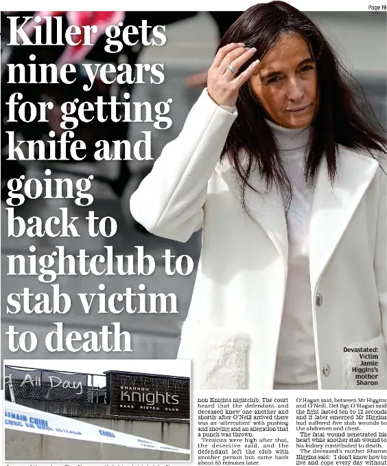 Killer gets nine years for getting knife and going back to nightclub to stab victim to death ...