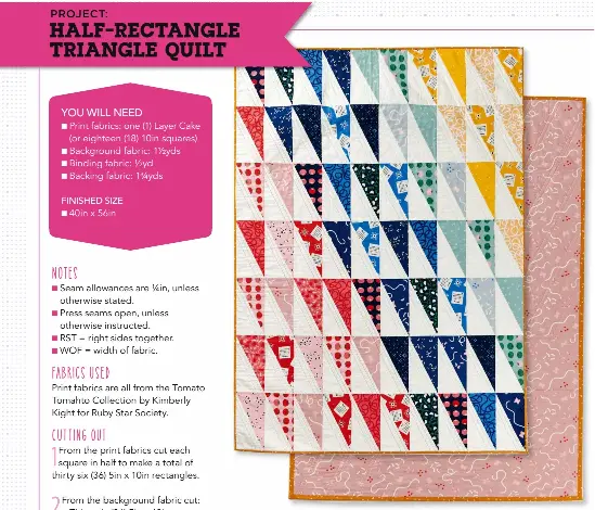 HALF-RECTANGLE TRIANGLE QUILT - PressReader