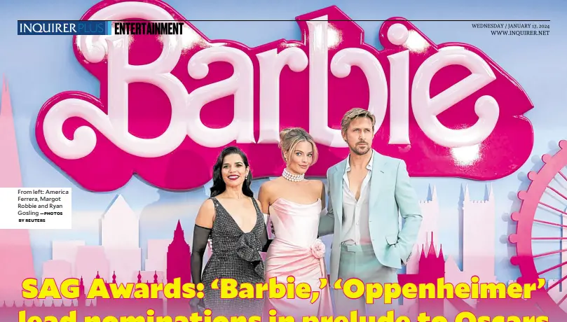 SAG Awards: ‘Barbie,’ ‘Oppenheime­r’ lead nomination­s in prelude to Oscars - PressReader