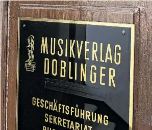 Doblinger-Verlag zieht unter britisches Dach - PressReader