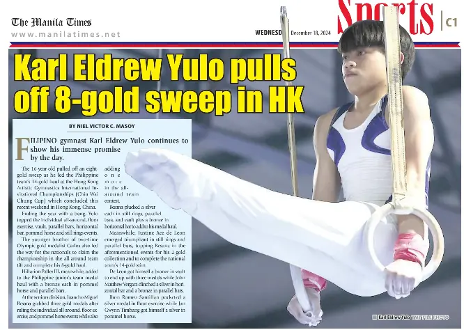 Karl Eldrew Yulo pulls off 8-gold sweep in HK - PressReader