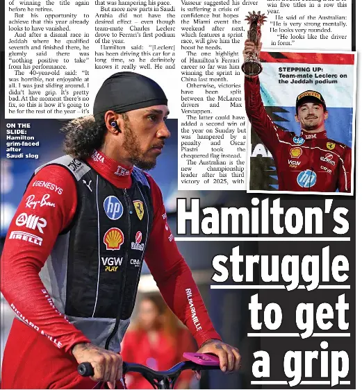 Hamilton’s struggle to get a grip - PressReader
