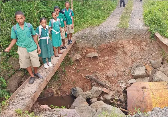 Labasa Students Cross Rusted Steel Beam to Reach School - PressReader
