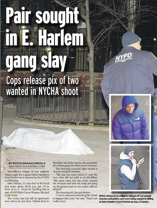 Pair sought in E. Harlem gang slay - PressReader