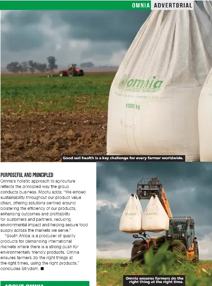 OMNIA’S GREEN AGRICULTUR­E SOLUTIONS SECURE FOOD SUPPLY - PressReader