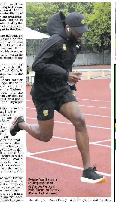 Rookie Watkins unfazed by Olympics challenge - PressReader