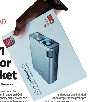 The Asus ZenBeam E1 is a projector in your pocket - PressReader