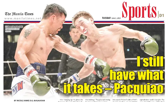 I still have what it takes – Pacquiao - PressReader