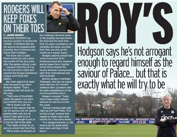 ROY’S RETURN - PressReader