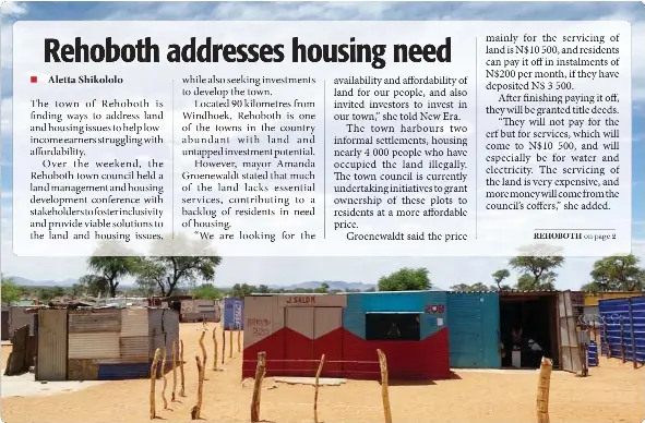 Rehoboth addresses housing need - PressReader