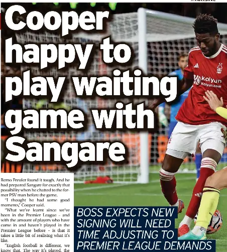 Cooper happy to play waiting game with Sangare - PressReader