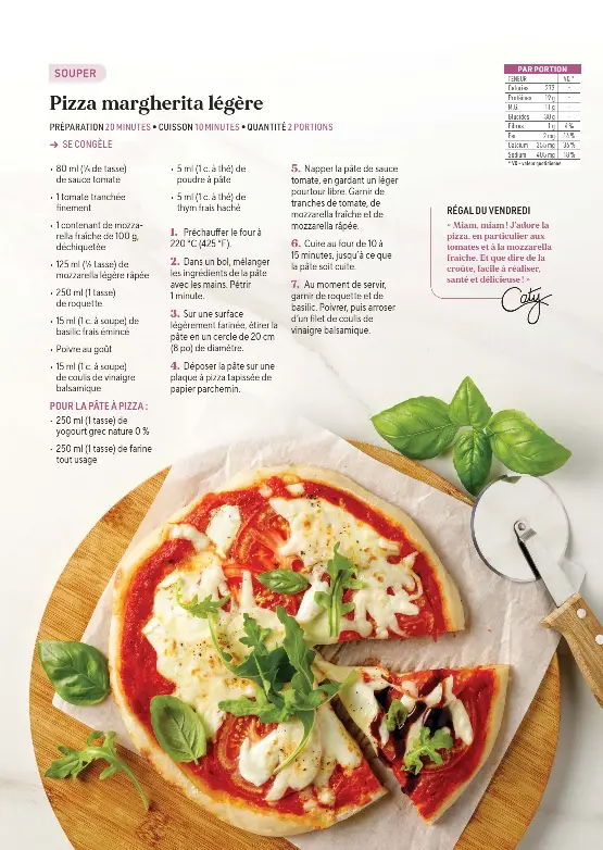 Pizza margherita légère - PressReader