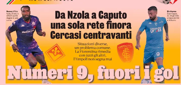 Da Nzola a Caputo una sola rete finora Cercasi centravant­i - PressReader