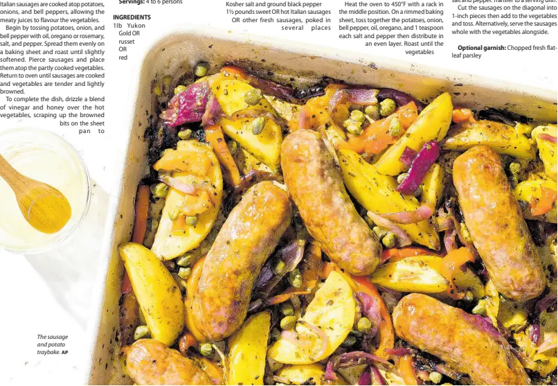 Roast Italian sausages, potatoes, peppers for flavourful one-pan supper - PressReader