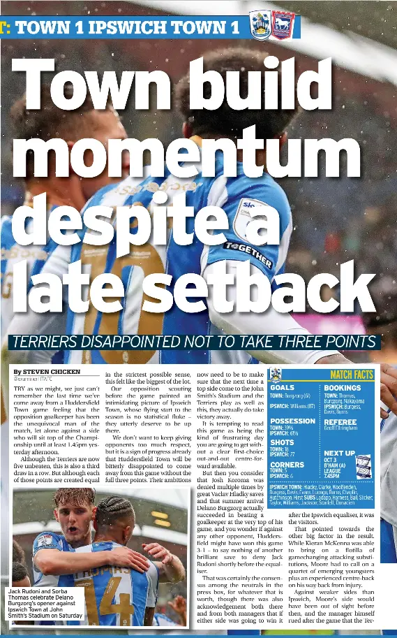 Town build momentum despite a late setback - PressReader