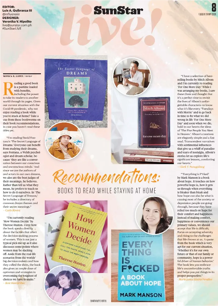 Recommenda­tions: BOOKS TO READ WHILE STAYING AT HOME - PressReader