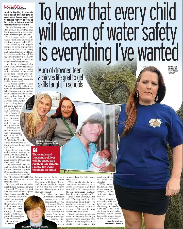 To know that every child will learn of water safety is everything I’ve ...