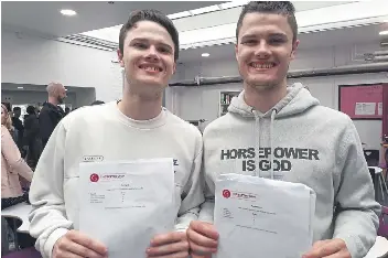 Double delight for twins Guy and Marcus on results day - PressReader
