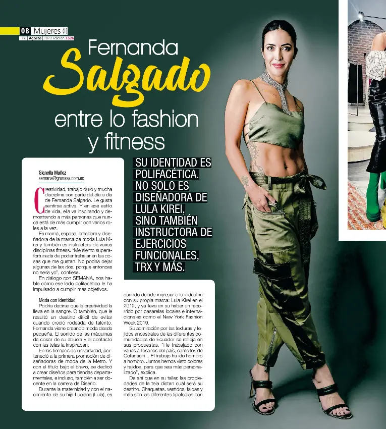 Fernanda Salgado entre lo fashion y fitness - PressReader