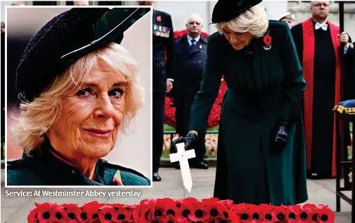Camilla leads poppy ceremony at Abbey and honours Queen - PressReader