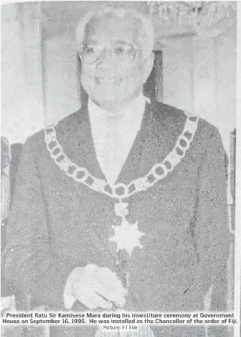 Ratu Mara celebrates investitur­e - PressReader