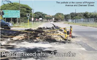 Pothole fixed after 3 months - PressReader