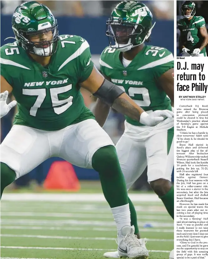 BIG LOSS ON THE LINE Jets’ Vera-Tucker out for season with torn Achilles - PressReader