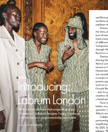 Introducin­g: Labrum London - PressReader