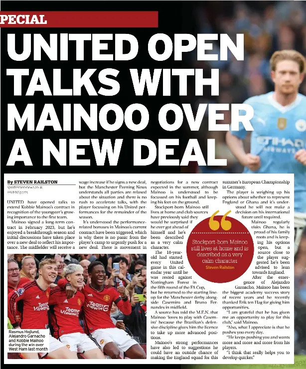 UNITED OPEN TALKS WITH MAINOO OVER A NEW DEAL - PressReader