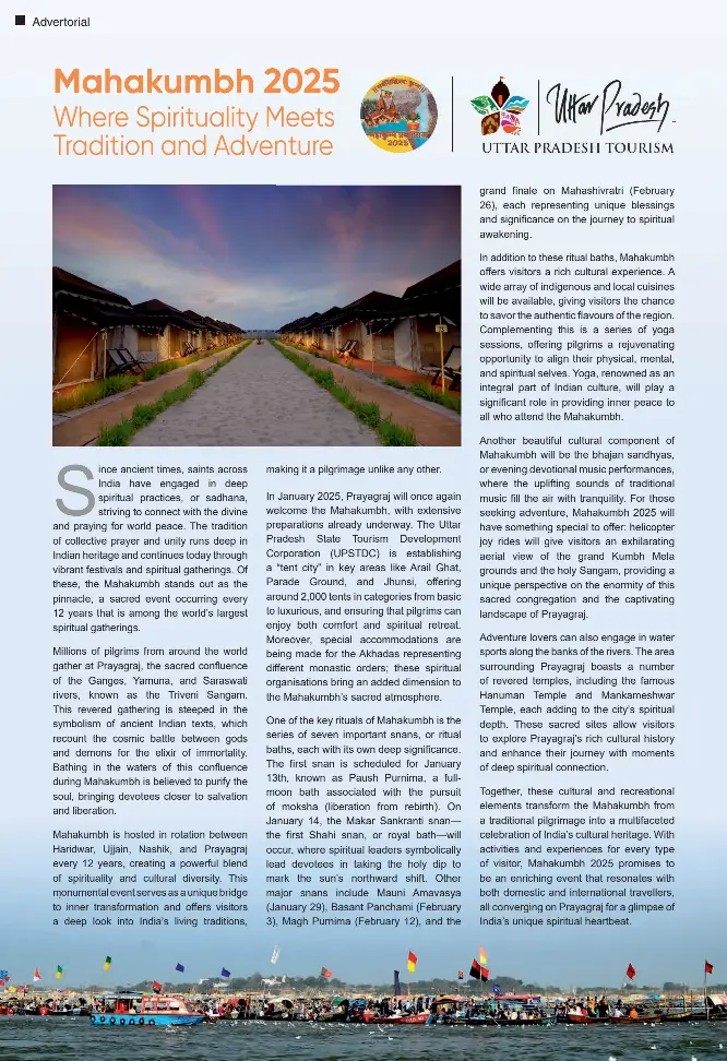 Mahakumbh 2025 Where Spirituali­ty Meets Tradition and Adventure - PressReader