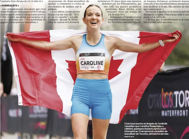 Couronnée à son premier marathon - PressReader