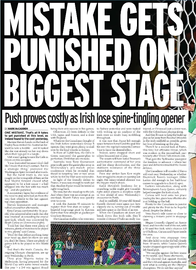 MISTAKE GETS PUNISHED ON BIGGEST STAGE - PressReader