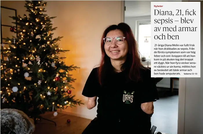 Diana, 21, fick sepsis – blev av med armar och ben - PressReader