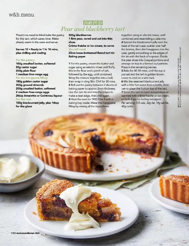Pear and blackberry tart - PressReader