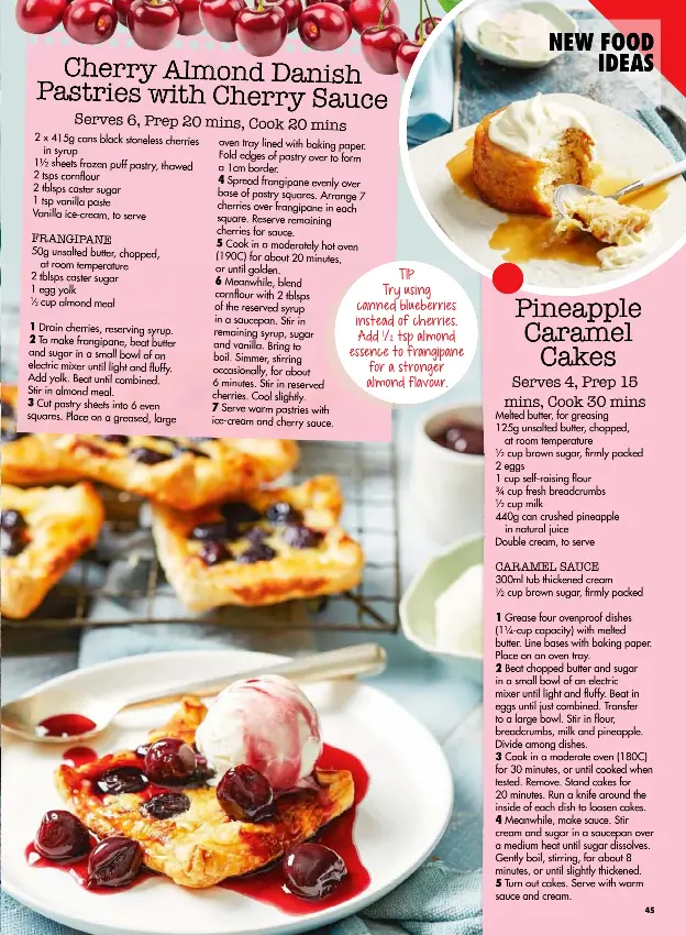 Cherry Almond Danish Pastries with Cherry Sauce - PressReader