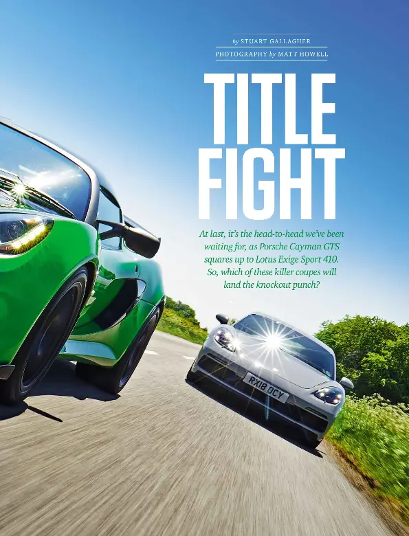 E XIGE SPORT 410 v CAY MAN GTS - PressReader