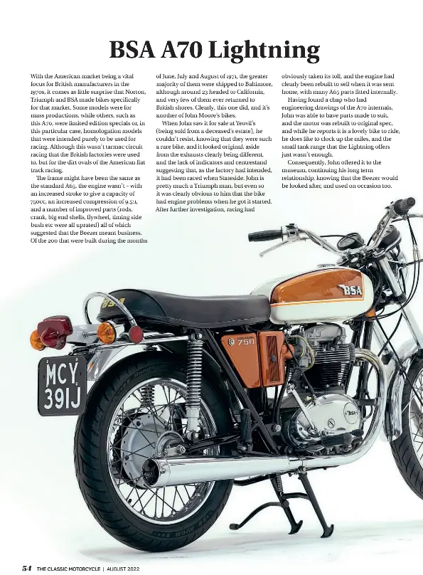 BSA A70 Lightning - PressReader
