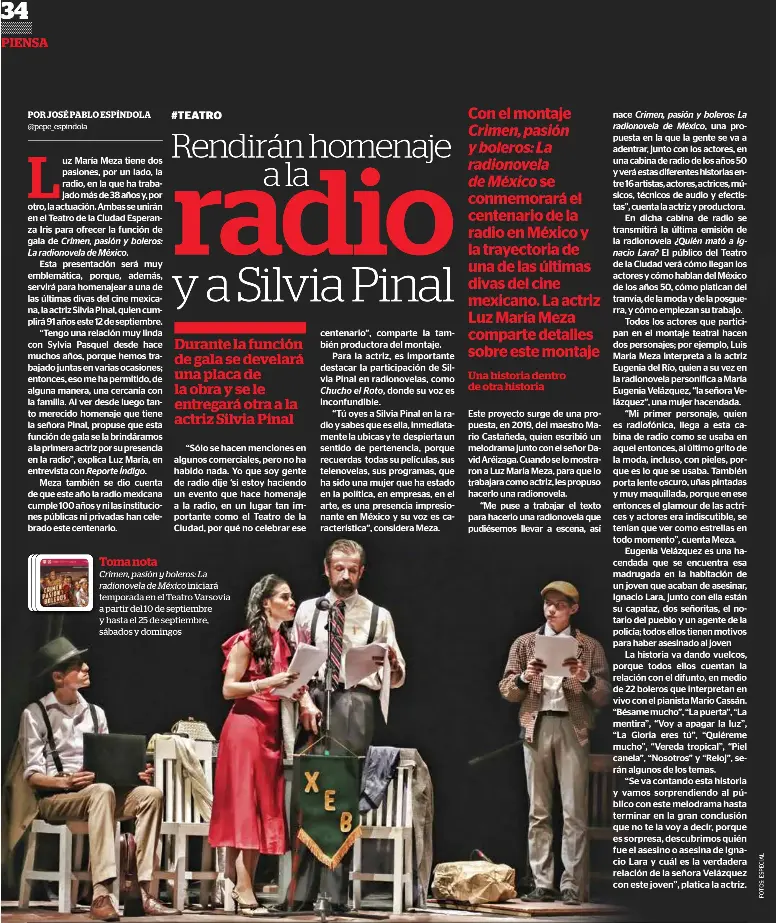 Rendirán homenaje a la radio y a Silvia Pinal - PressReader
