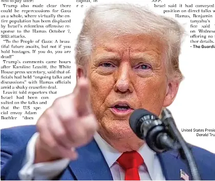 Trump Issues Last Warning - PressReader