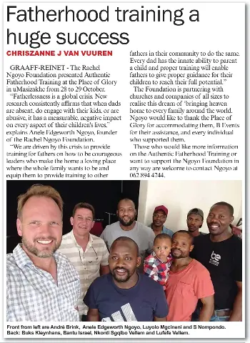 Fatherhood training a huge success - PressReader