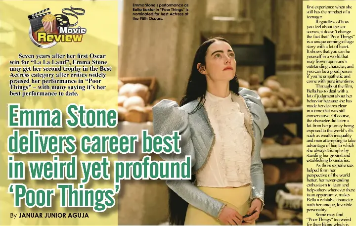 Emma Stone delivers career best in weird yet profound ‘Poor Things’ - PressReader