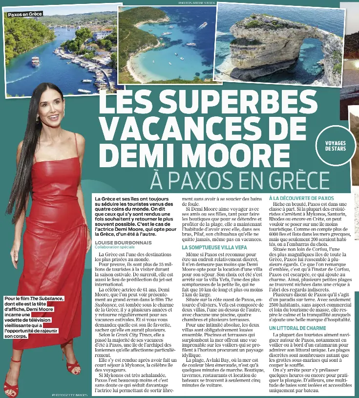 LES SUPERBES VACANCES DE DEMI MOORE À PAXOS EN GRÈCE - PressReader