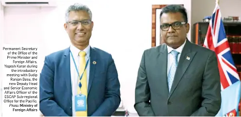 Government Welcomes New Deputy Head of ESCAP Pacific - PressReader