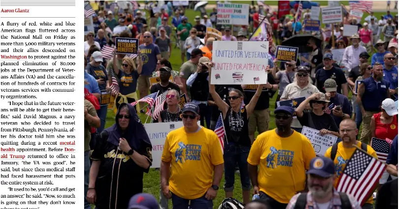 Veterans protest against Trump cuts at DC rally: ‘ Promises made to us ...