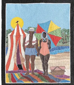 Artist recreates 1950s resort with colorful quilts, paintings - PressReader