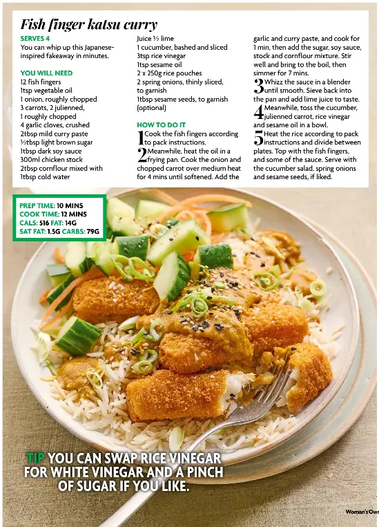 Fish finger katsu curry - PressReader