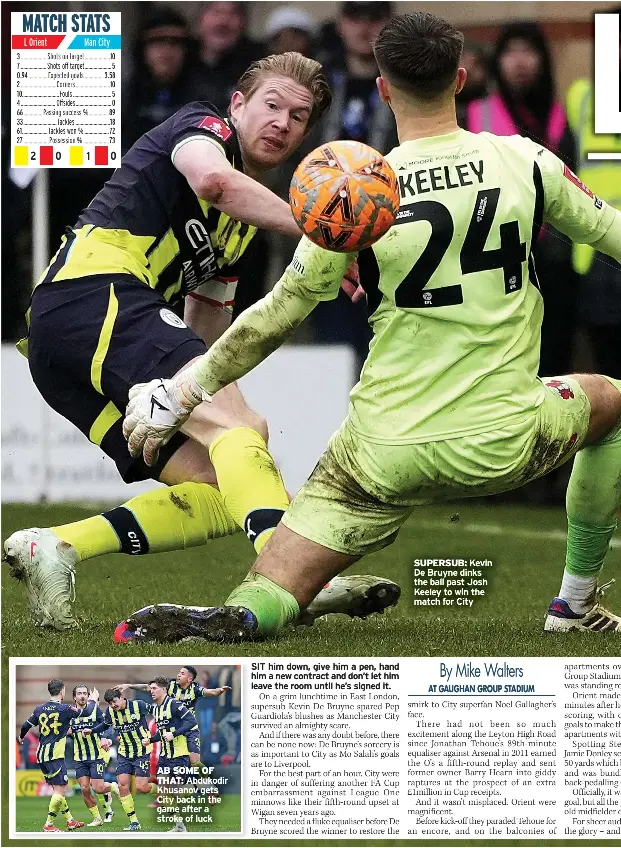 DE BRUYNE COMES OFF THE BENCH TO SPARE GUARDIOLA’S BLUSHES - PressReader