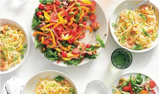 The dreamiest shrimp pasta anchors this summery menu - PressReader